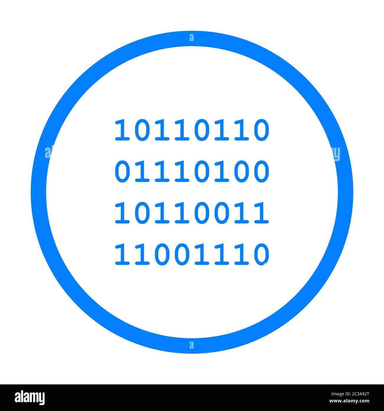 Binary code and circle Stock Photo - Alamy