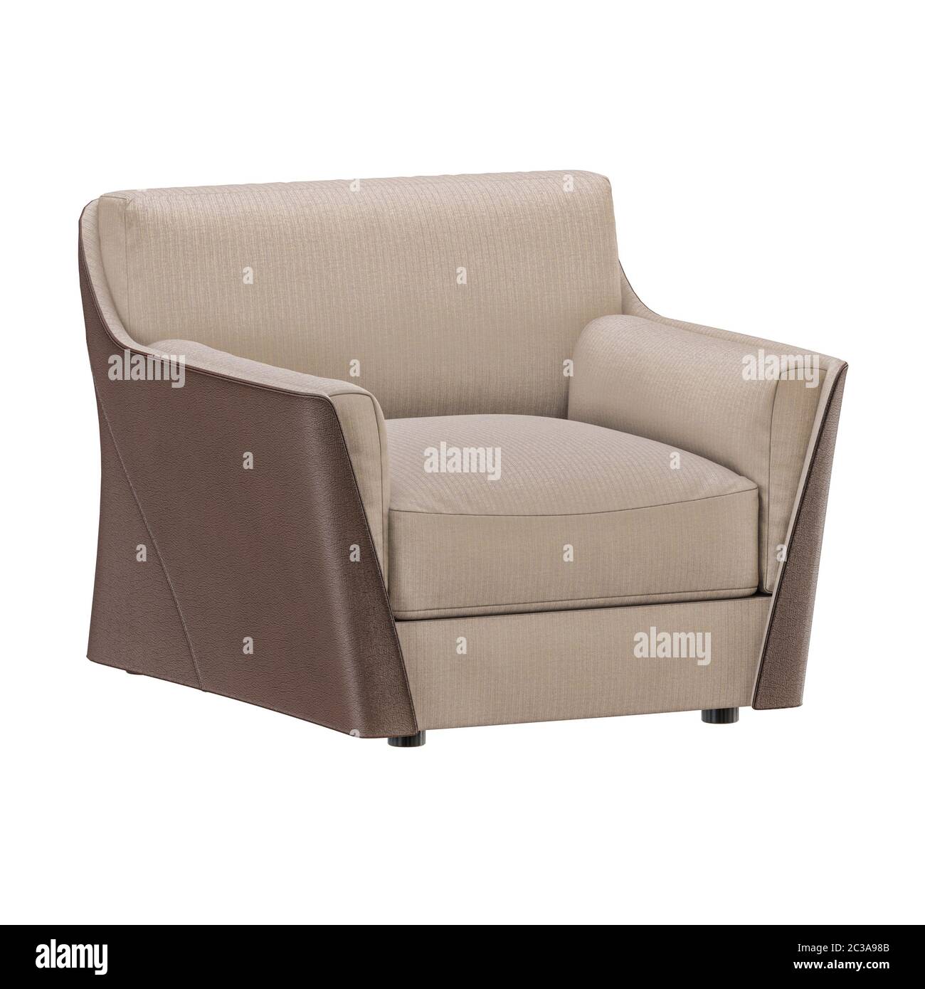 One armchair fabric on a white background 3d Stock Photo - Alamy