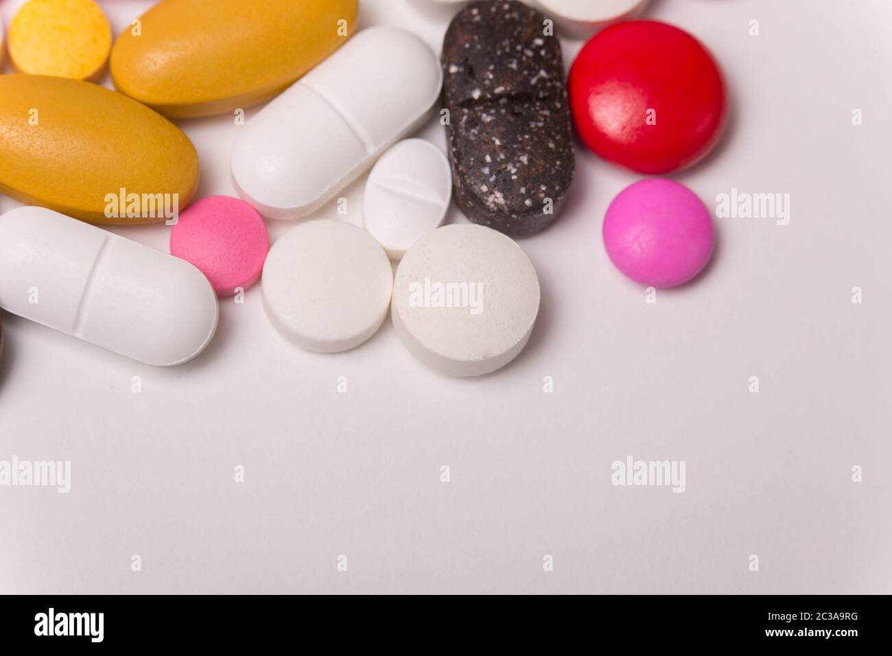 different Tablets pills capsule heap mix therapy drugs Stock Photo - Alamy