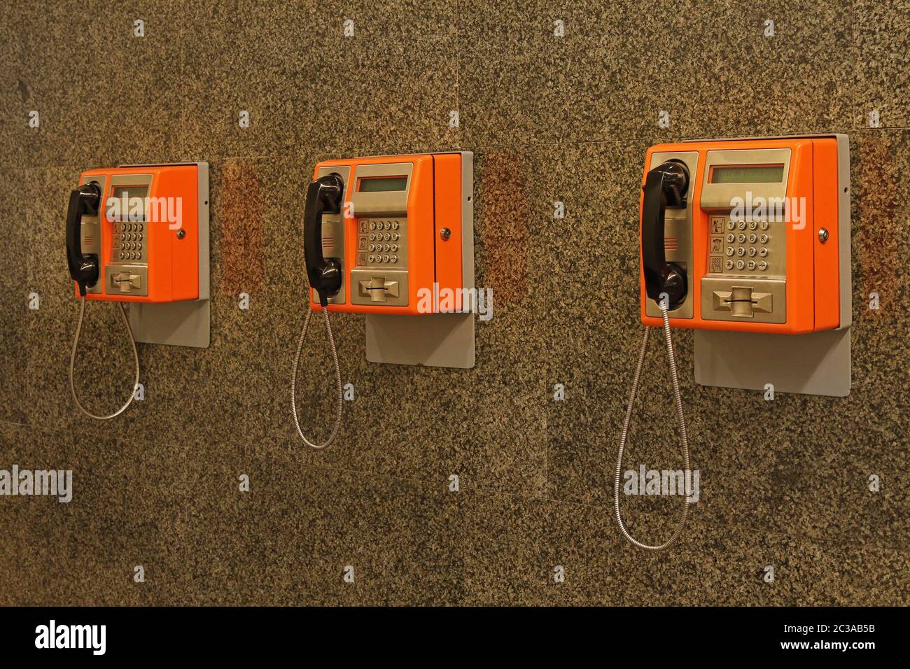 Orange public telephone communication hi-res stock photography and ...