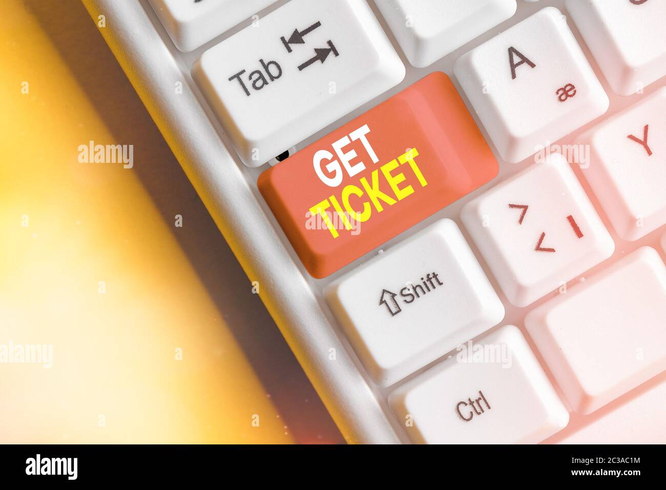 Conceptual hand writing showing Get Ticket. Concept meaning acquiring ...