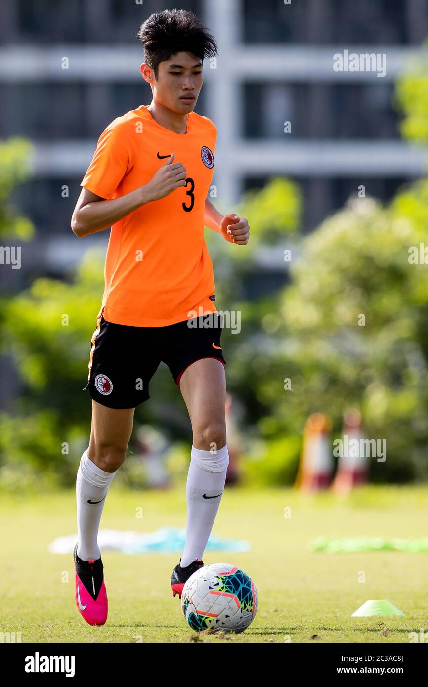 Hong Kong, China, 19 June, 2020. Yip Cheuk Man of Hong Kong in action ...