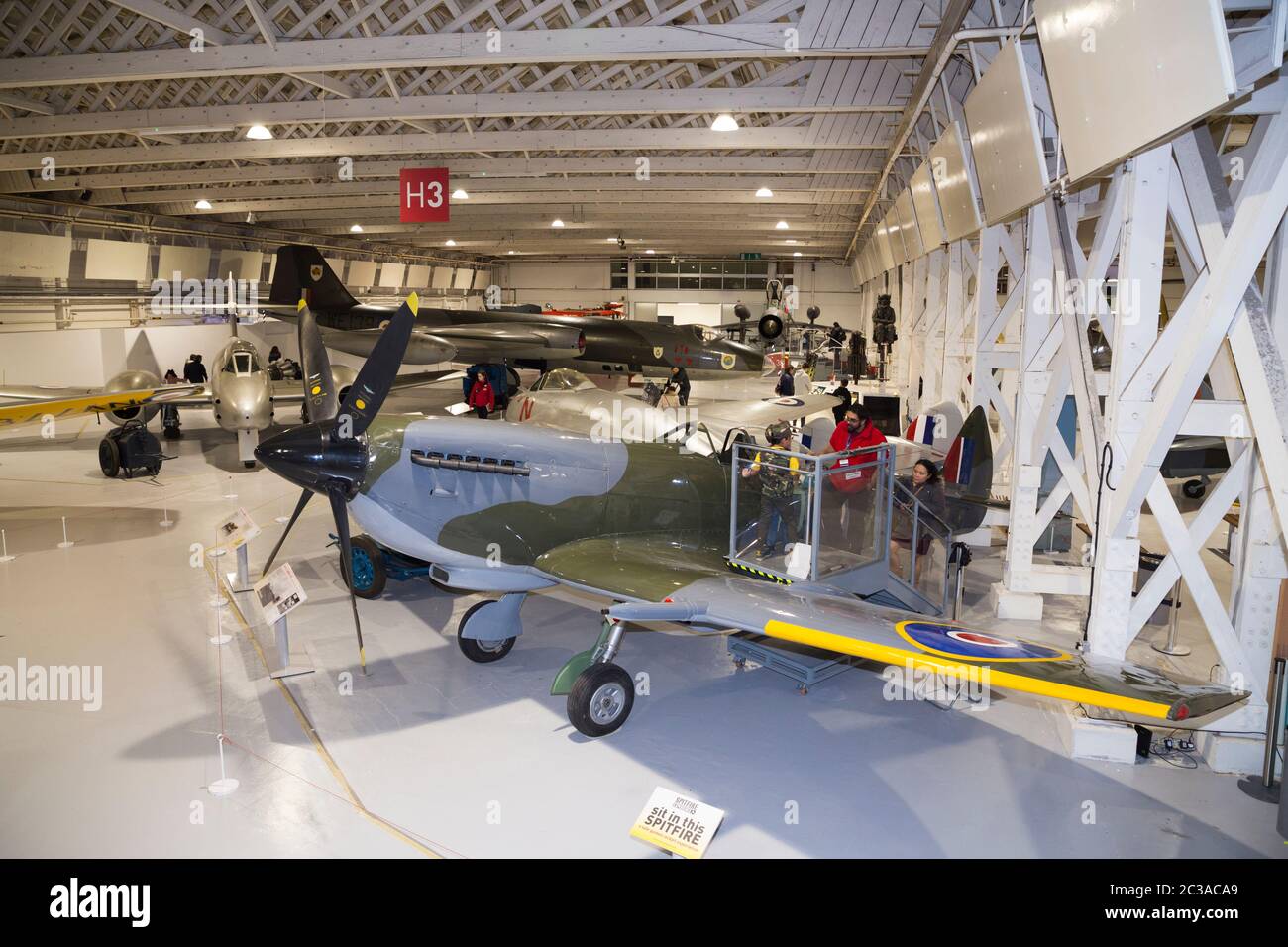 Visitors are invited to pay to sit in the cockpit seat of this ...