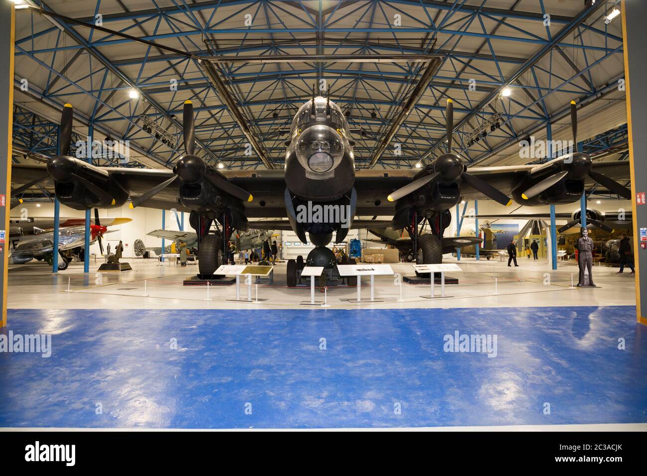 Avro Lancaster R5868 plane / airplane in the Bomber Hall, second world ...