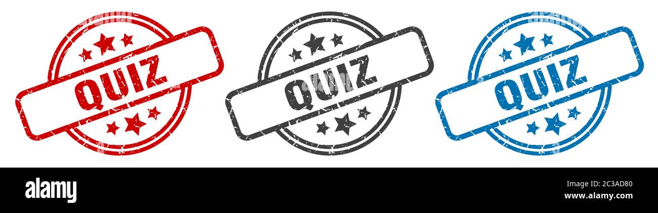 quiz stamp. quiz round isolated sign. quiz label set Stock Vector Image ...