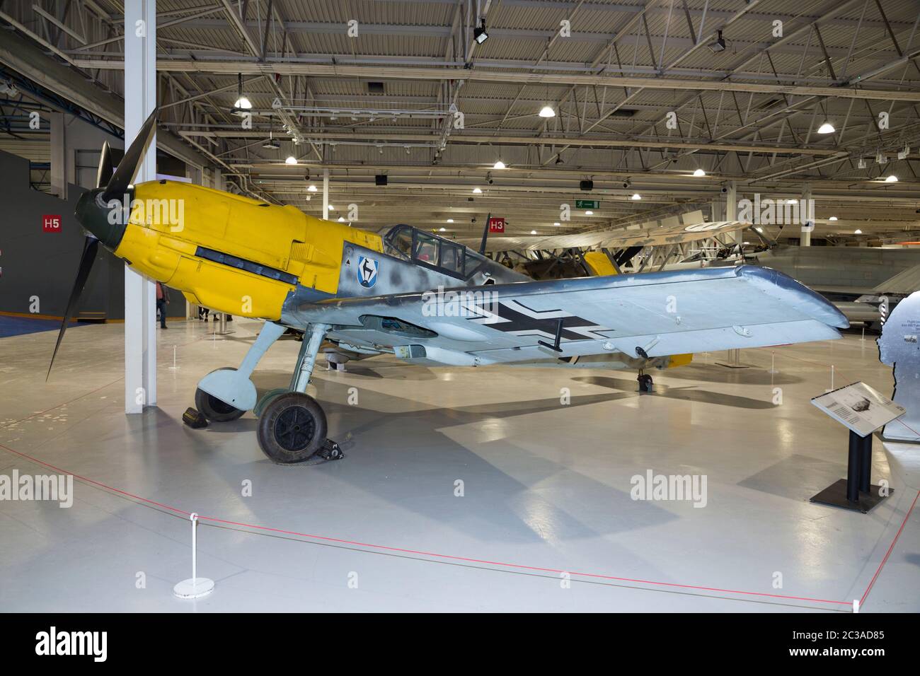German Messerschmitt BF109E aeroplane from the Second World War period ...