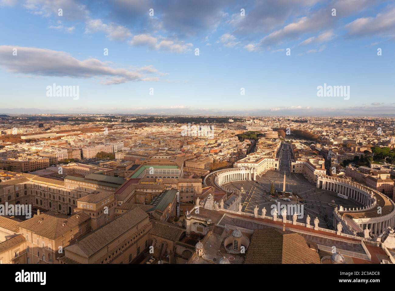 Saint Peter square aerial view, Vatican city. Rome landscape, Italy ...