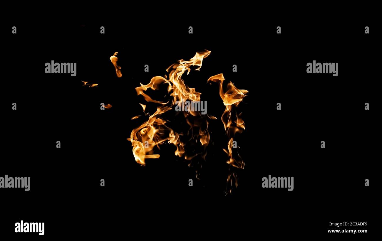 Fire flames on black background. fire on black background isolated ...