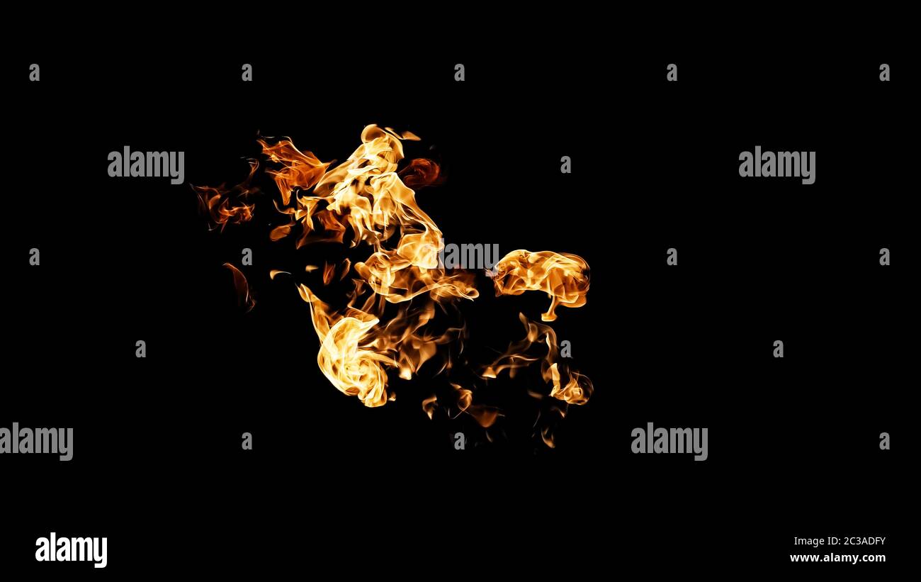 Fire flames on black background. fire on black background isolated ...