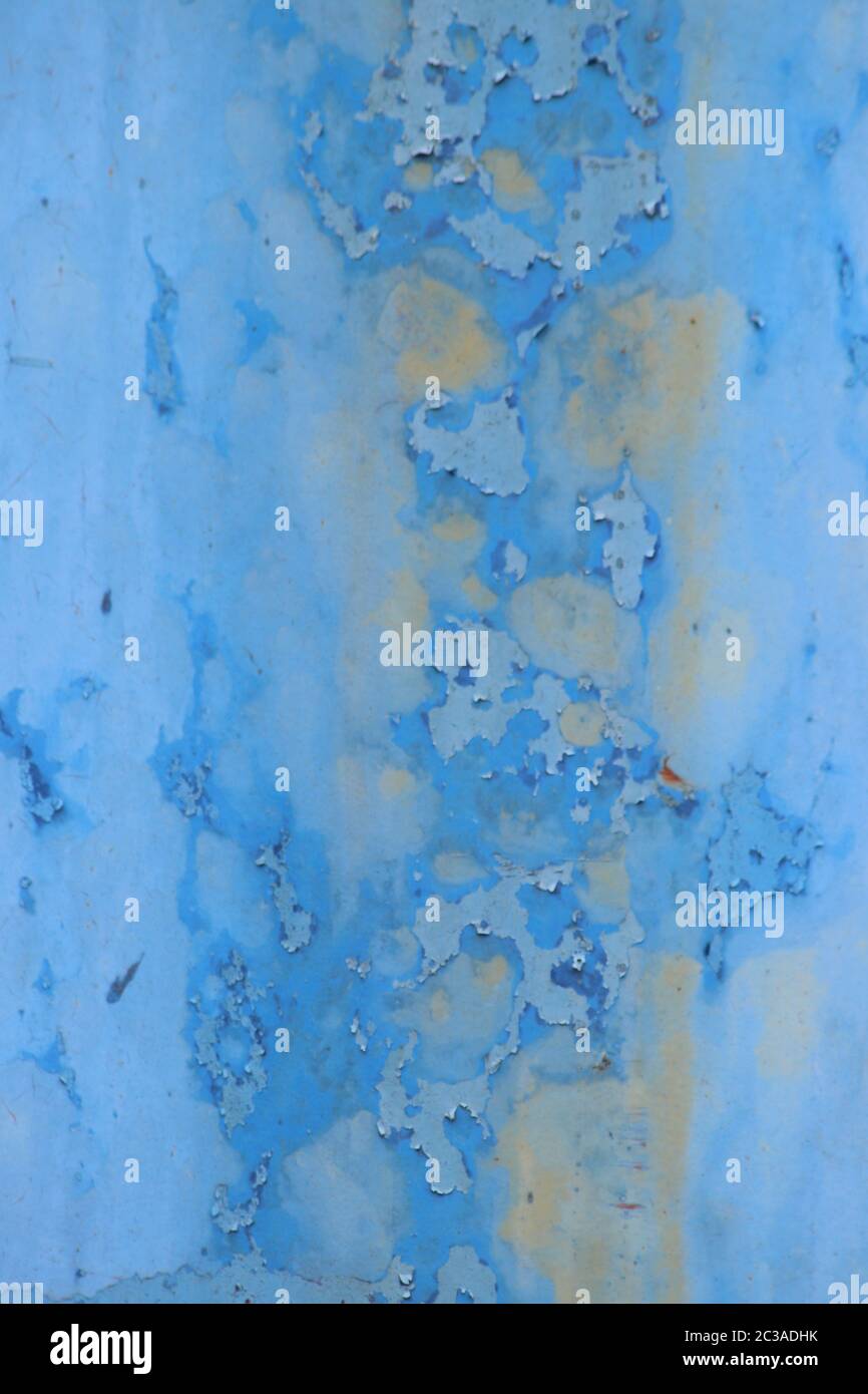 Rust on blue metal Stock Photo - Alamy