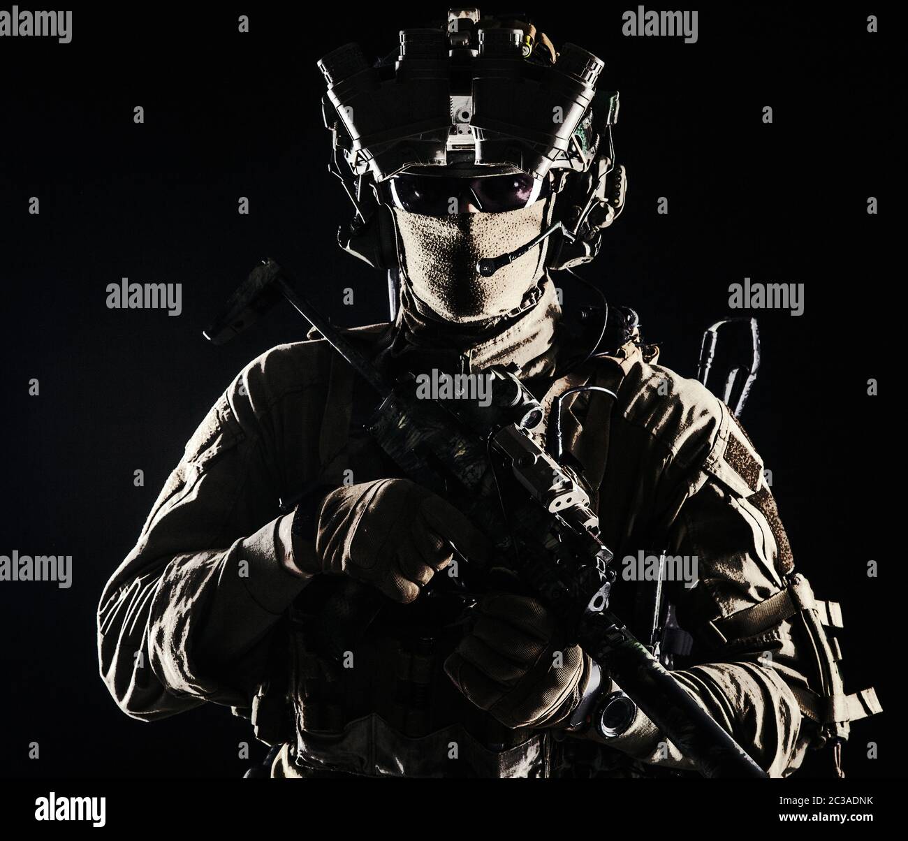 Elite commando fighter, private military company mercenary, special ...