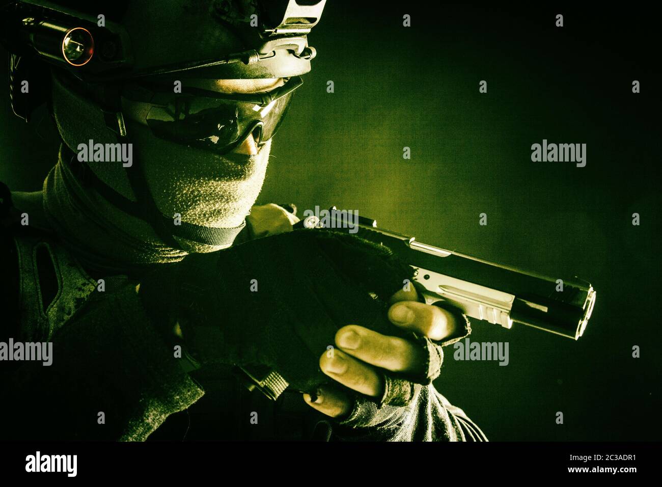 Army counter-terrorism squad, police SWAT team fighter hiding identity ...