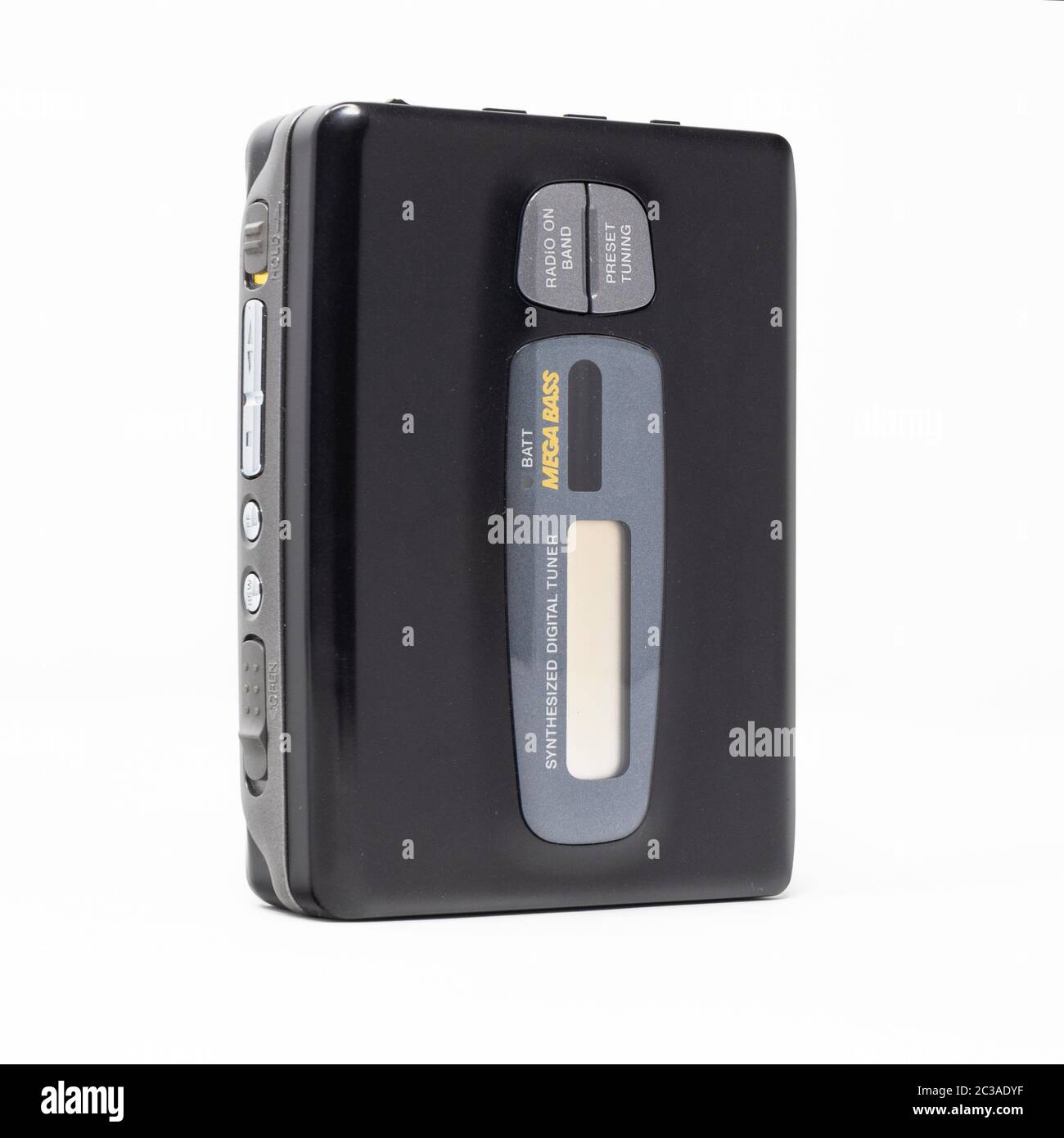 Vintage audio player. Old fashioned portable cassette player, cult ...