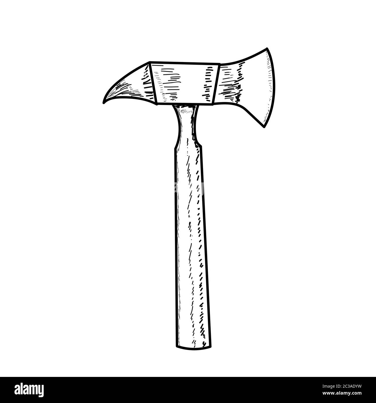 vector, on a white background, construction ax tool sketch Stock Vector ...