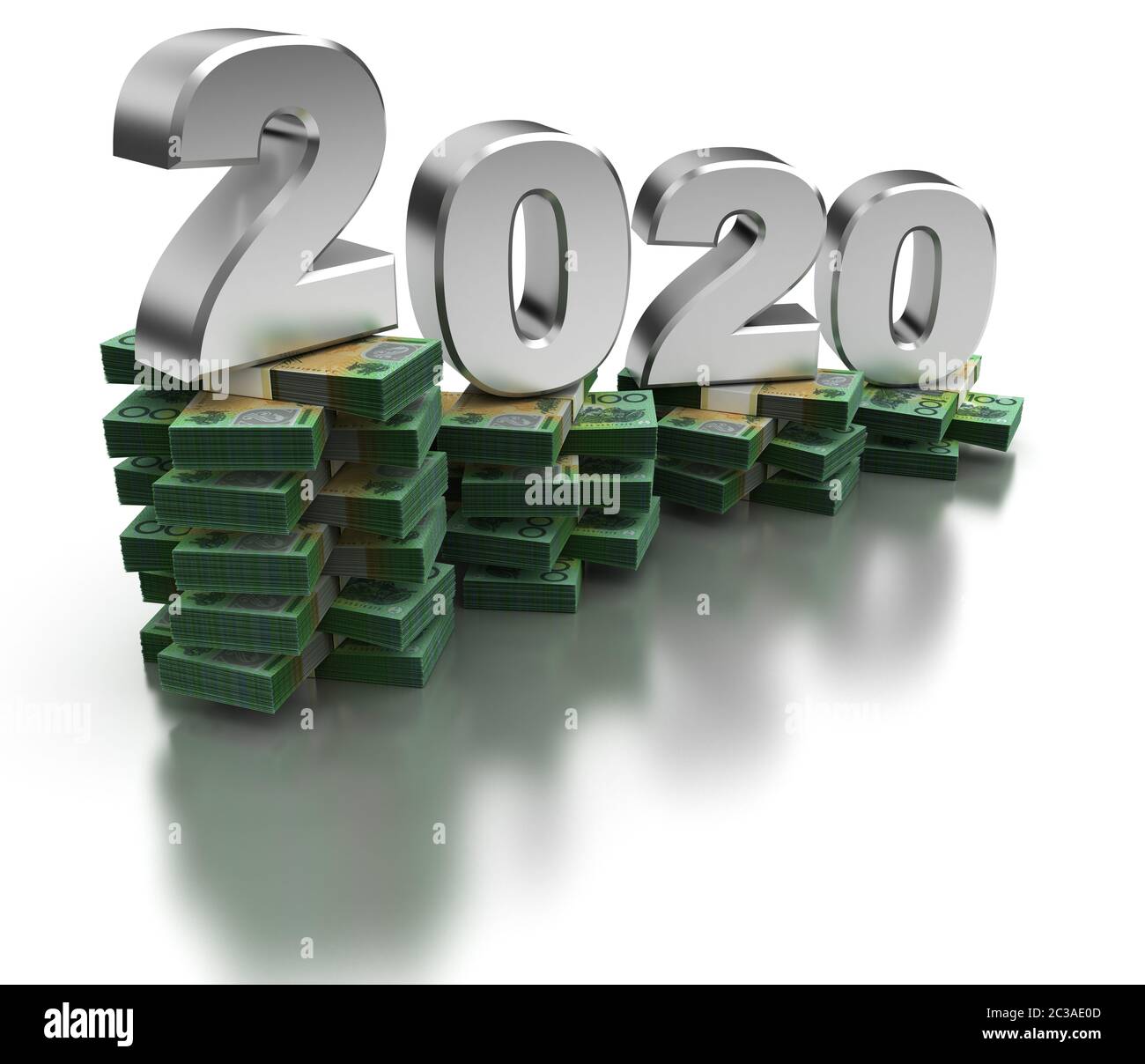 Bad Australia Economy 2020 (isolated on white background Stock Photo ...