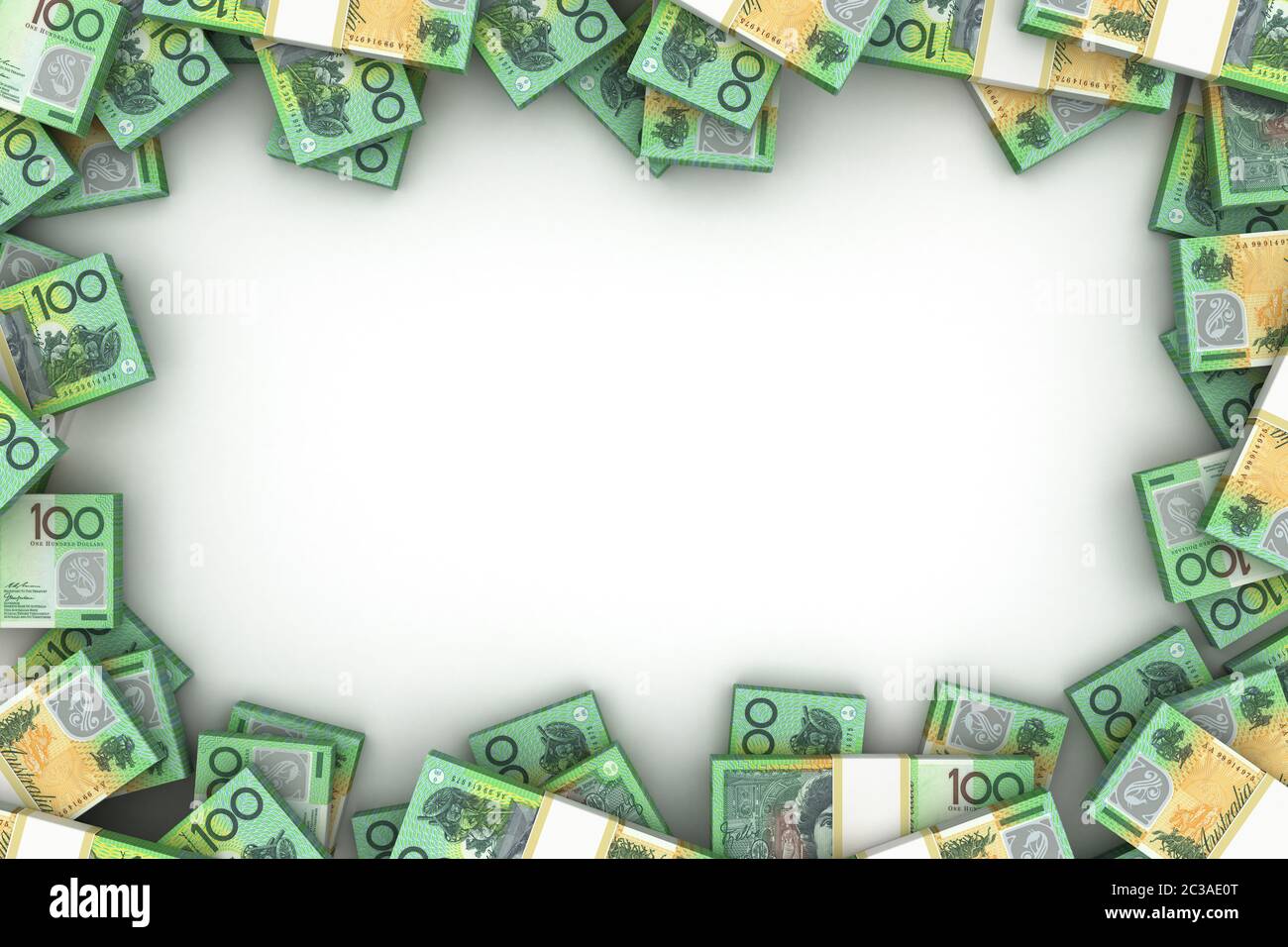 Frame with Australian Dollar (Isolated on white background Stock Photo ...