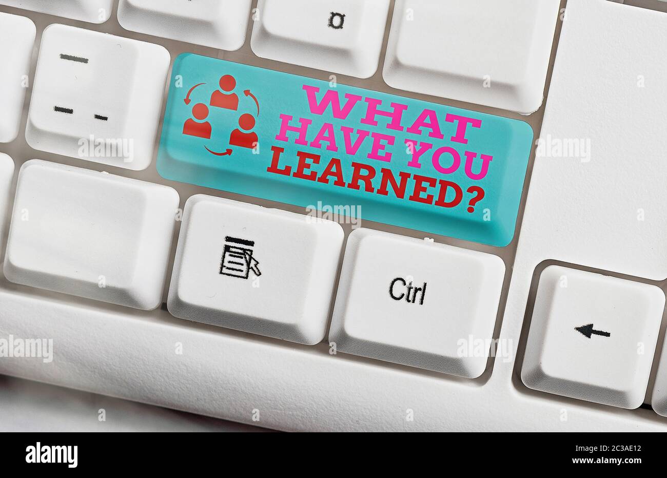 Writing note showing What Have You Learned Question. Business concept ...