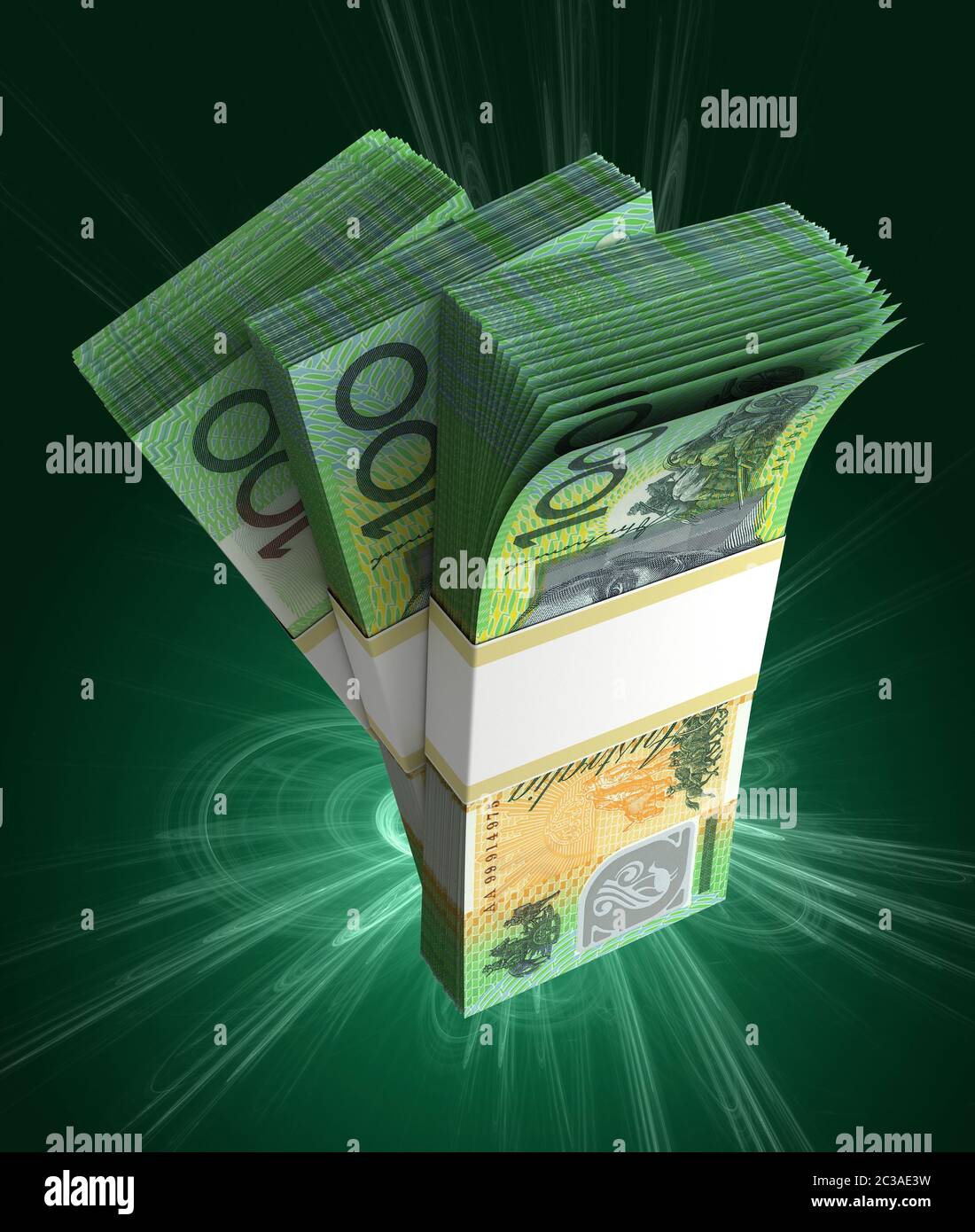 Stack of Australian Dollar (isolated with clipping path Stock Photo - Alamy
