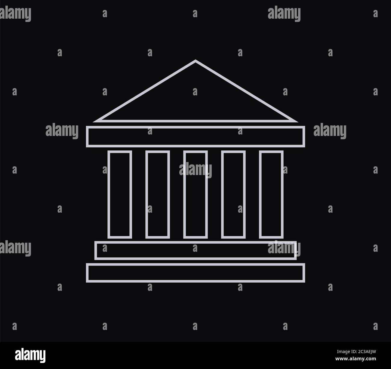 museum icon illustrated in vector on white background Stock Photo - Alamy