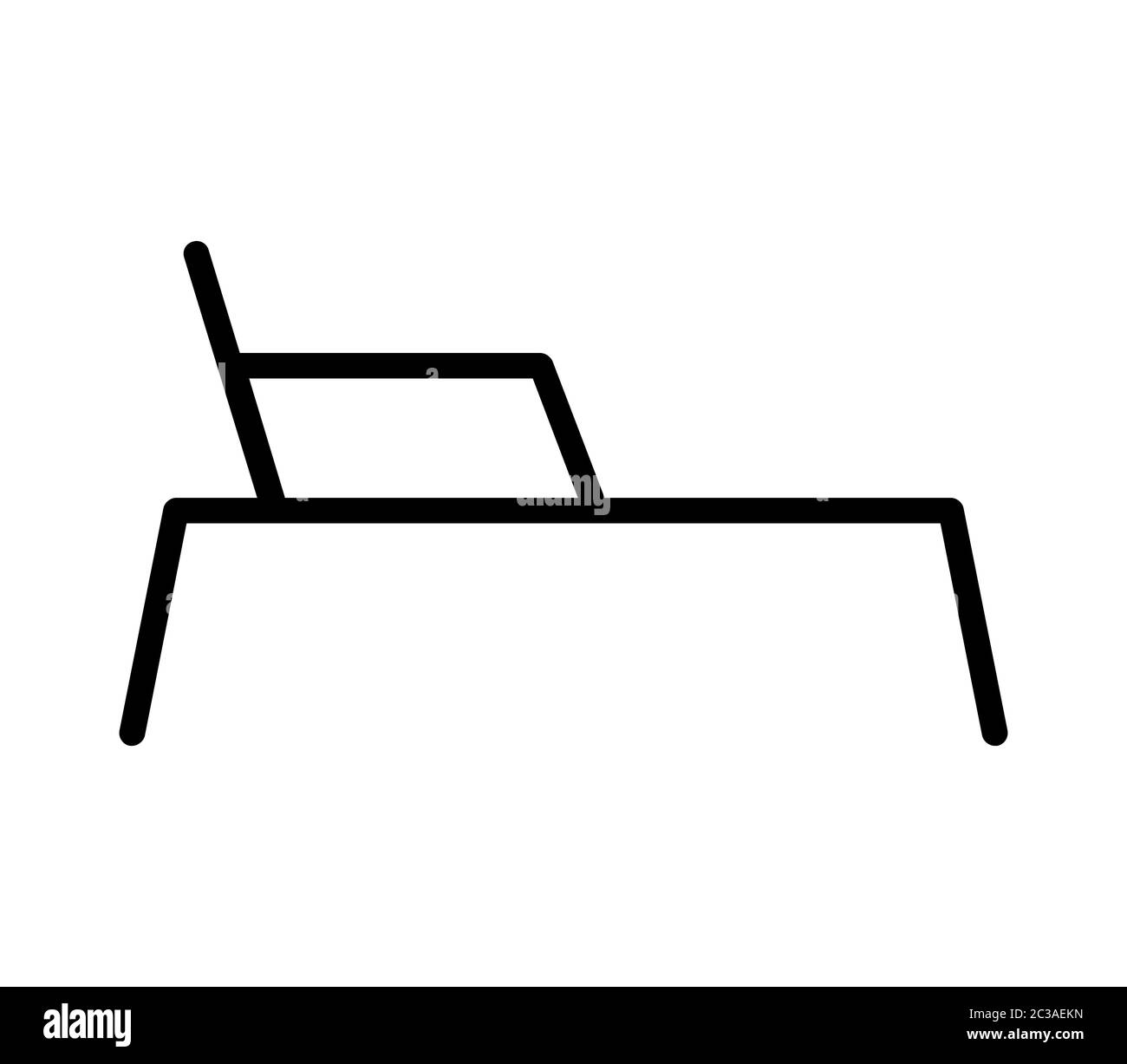 beach bed illustrated in vector on white background Stock Photo - Alamy