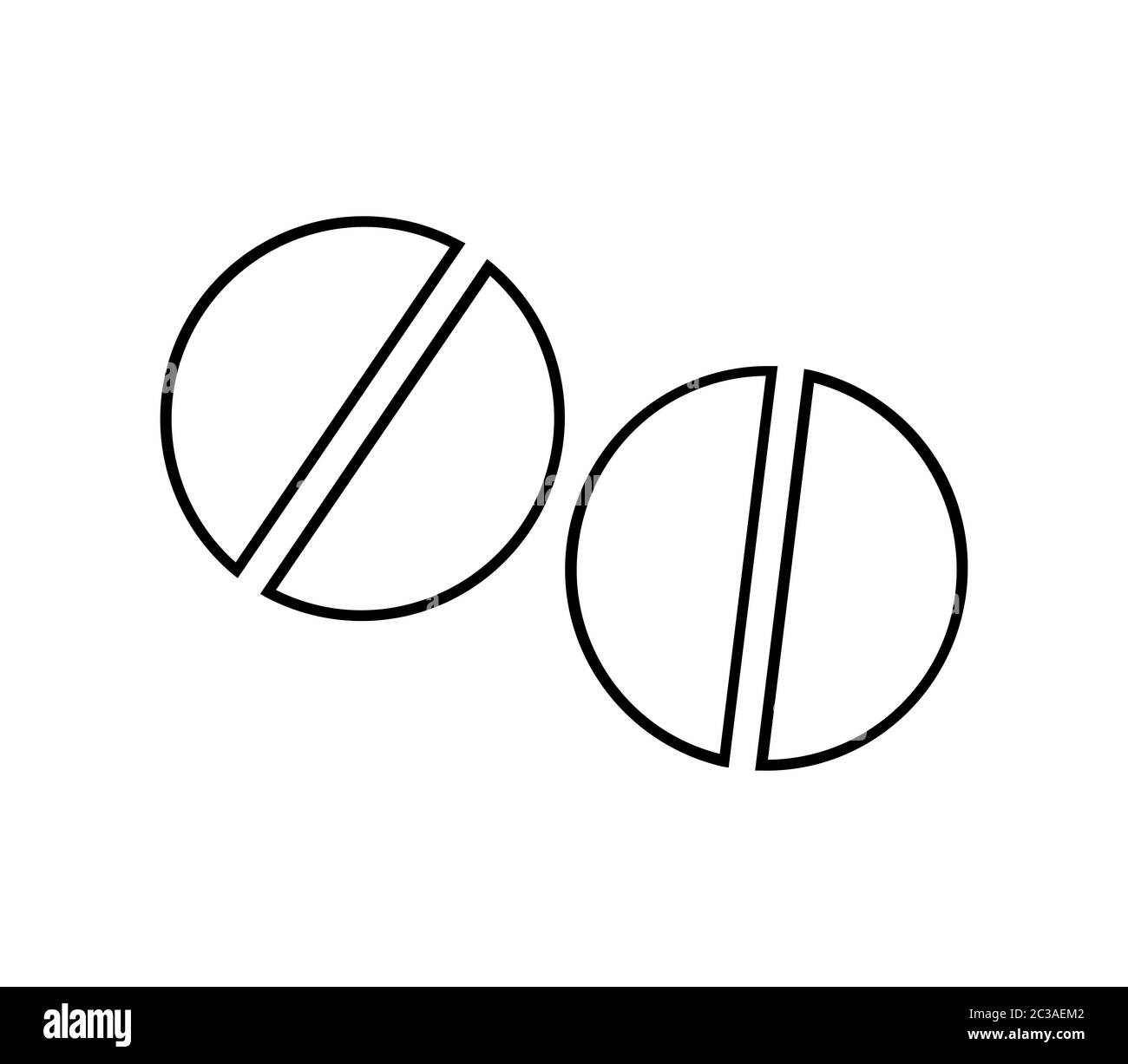 pills icon illustrated in vector on white background Stock Photo - Alamy