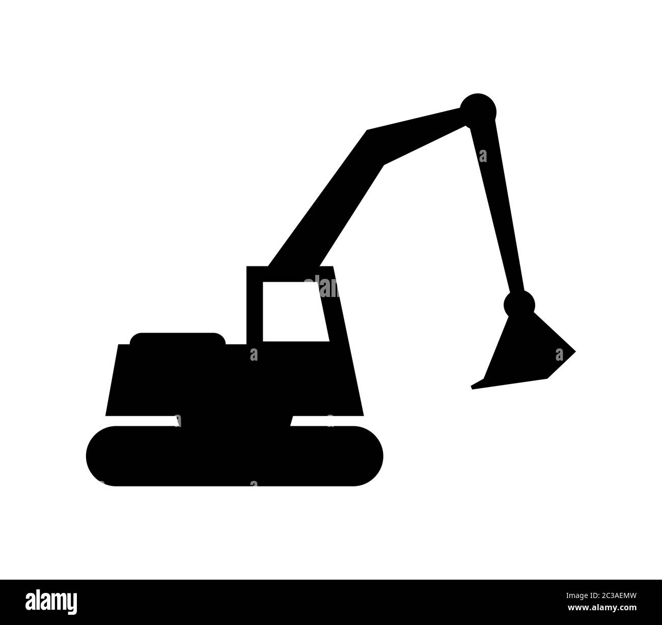 excavator icon illustrated in vector on white background Stock Photo ...