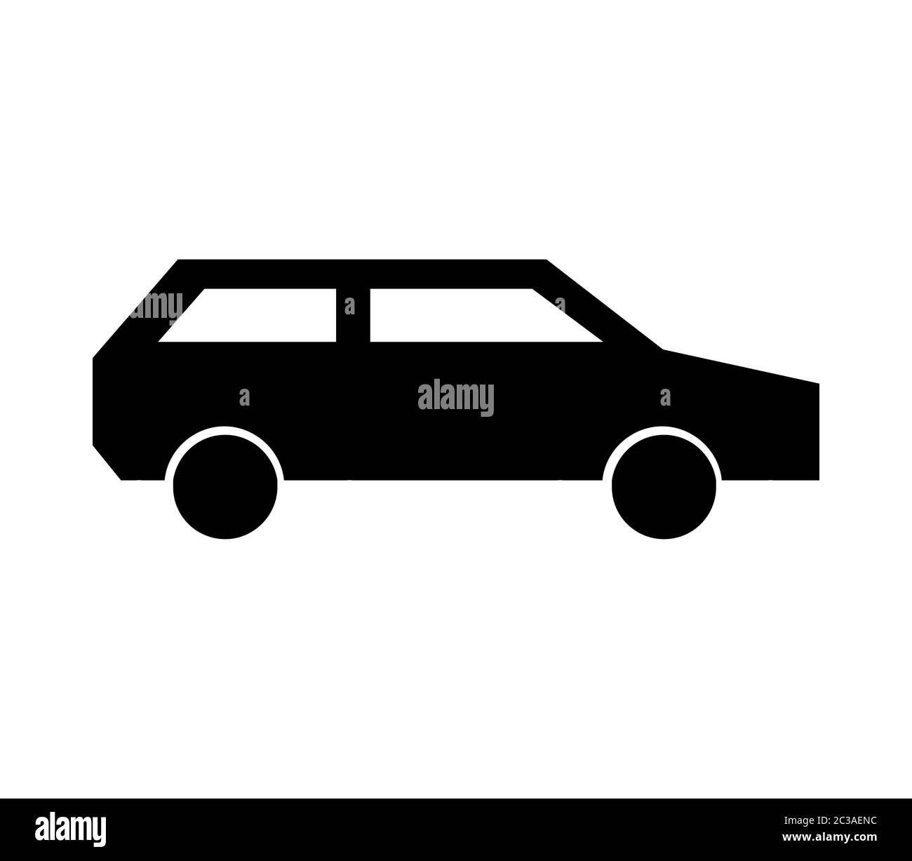 Car icon in vector Black and White Stock Photos & Images - Alamy