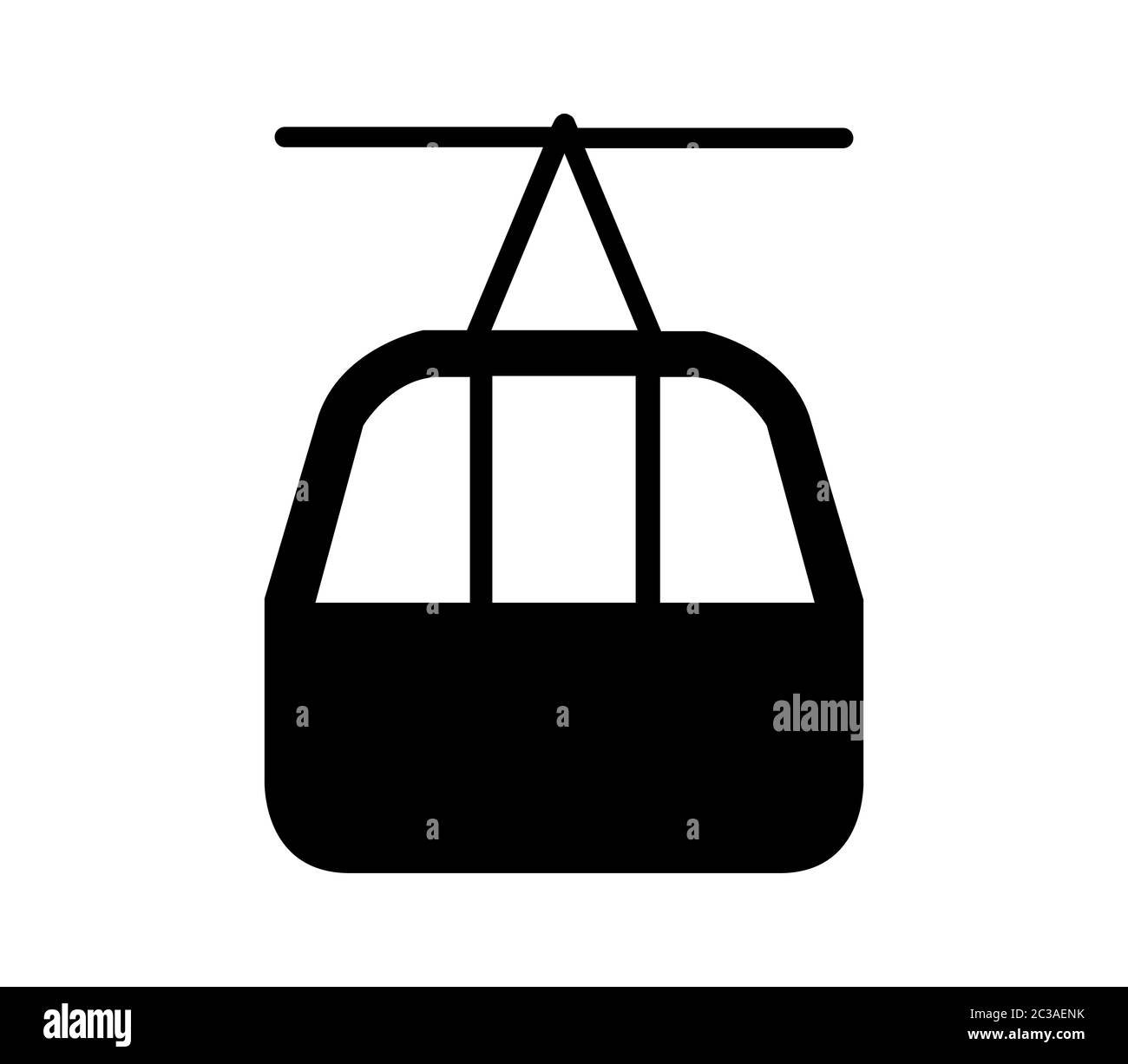 cable car icon illustrated in vector on white background Stock Photo ...