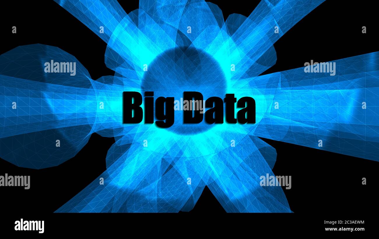The 3d rendering of Big Data Blue Gradient Technology Background Stock ...