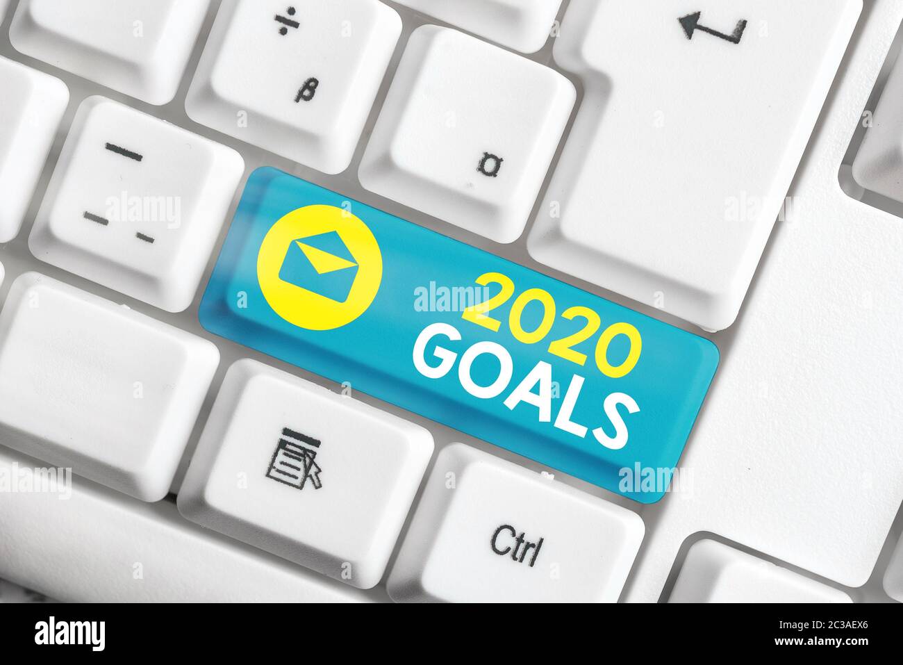 Text sign showing 2020 Goals. Business photo text a targeted list of ...