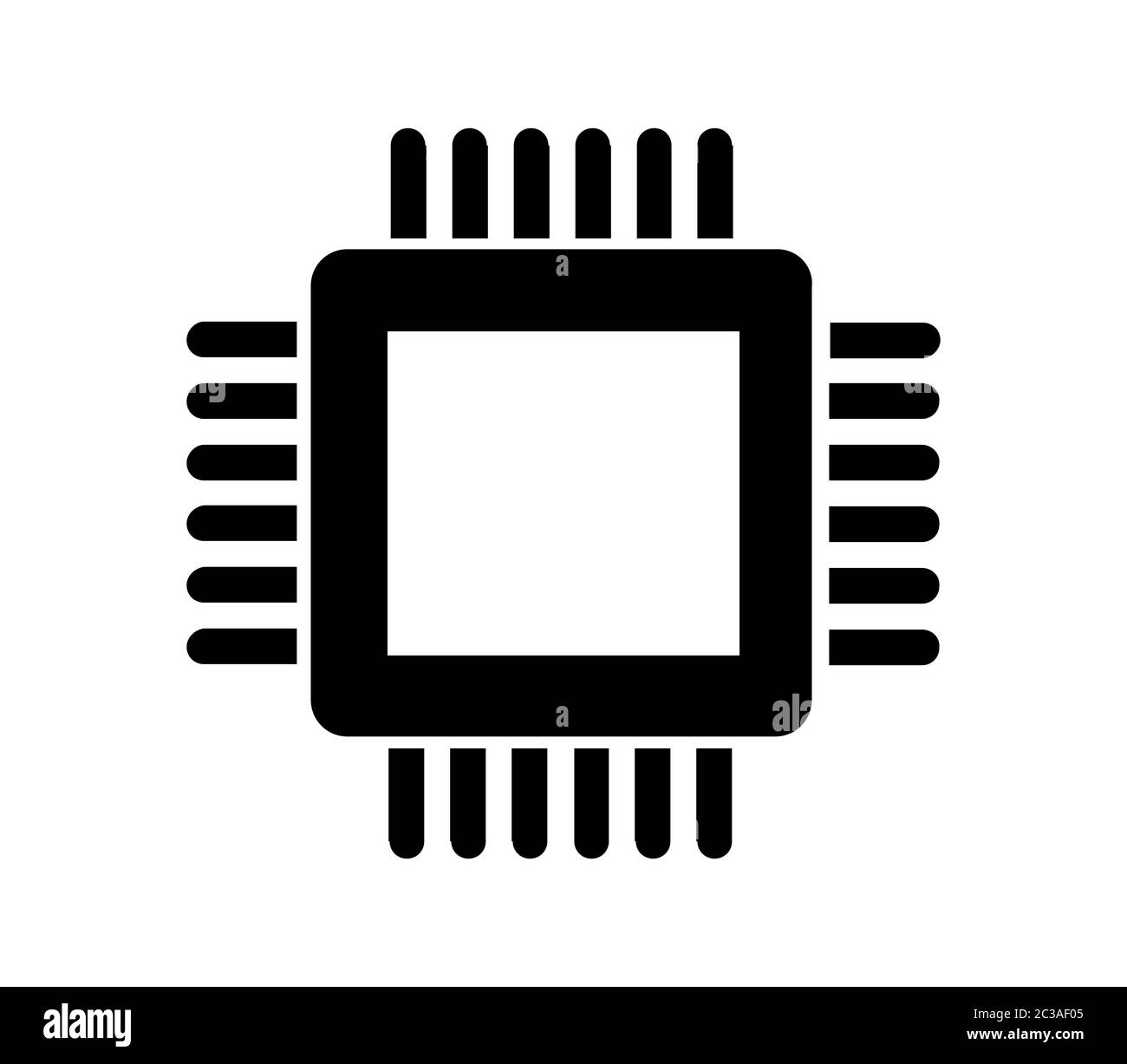 microchip icon illustrated in vector on white background Stock Photo ...