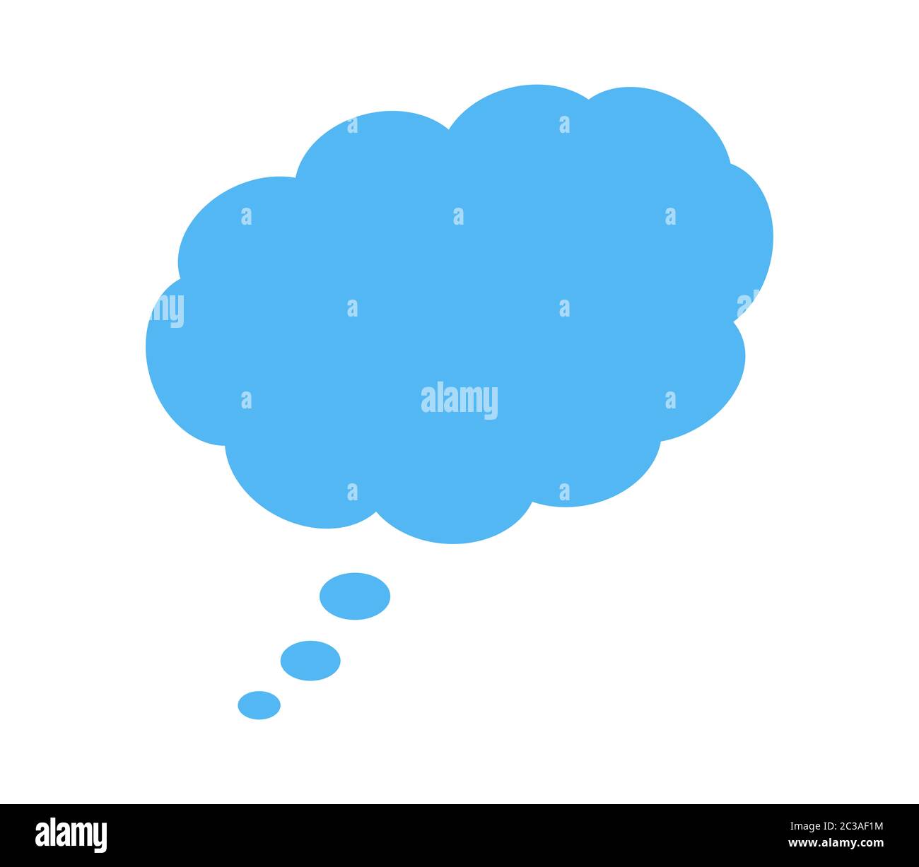 think cloud icon illustrated in vector on white background Stock Photo ...