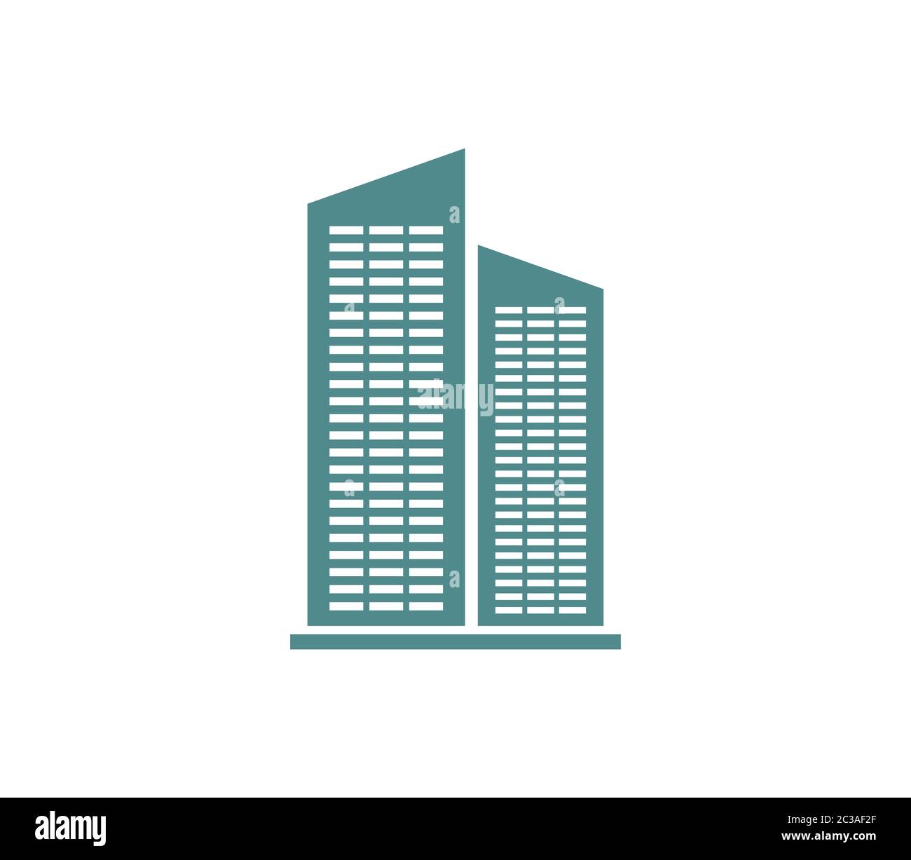 skyscraper icon illustrated in vector on white background Stock Photo ...