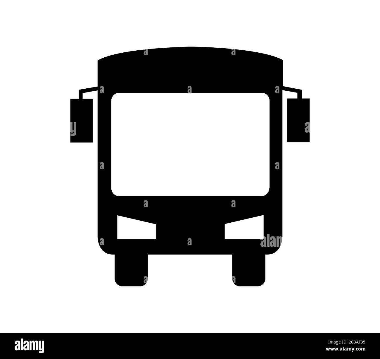 city bus icon illustrated in vector on white background Stock Photo - Alamy
