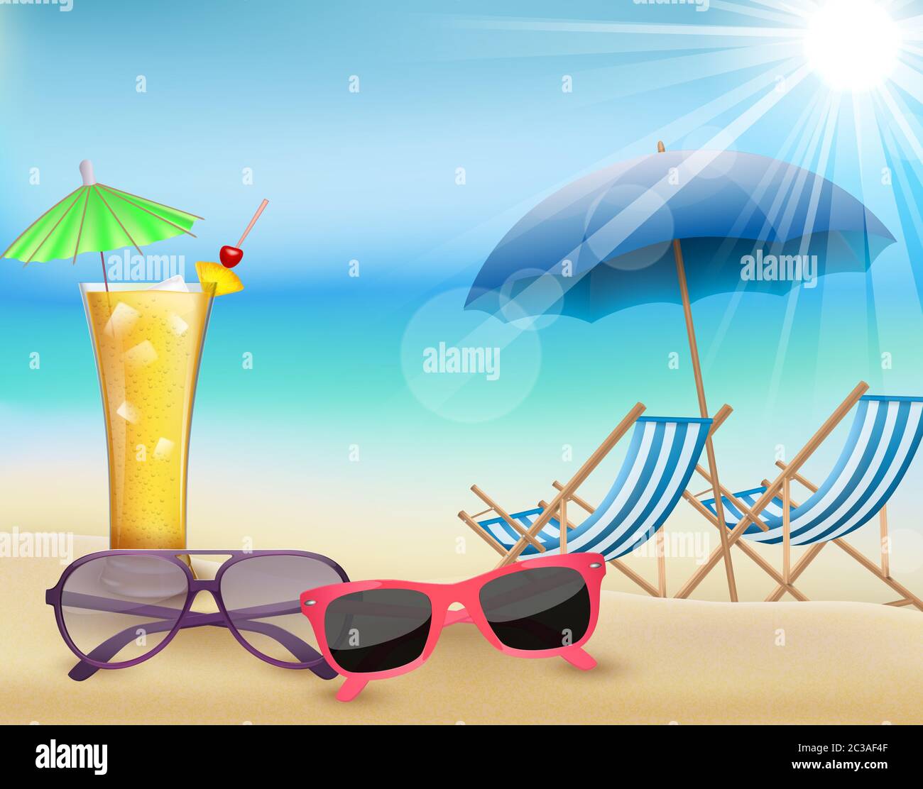 Summertime in beach Stock Photo - Alamy