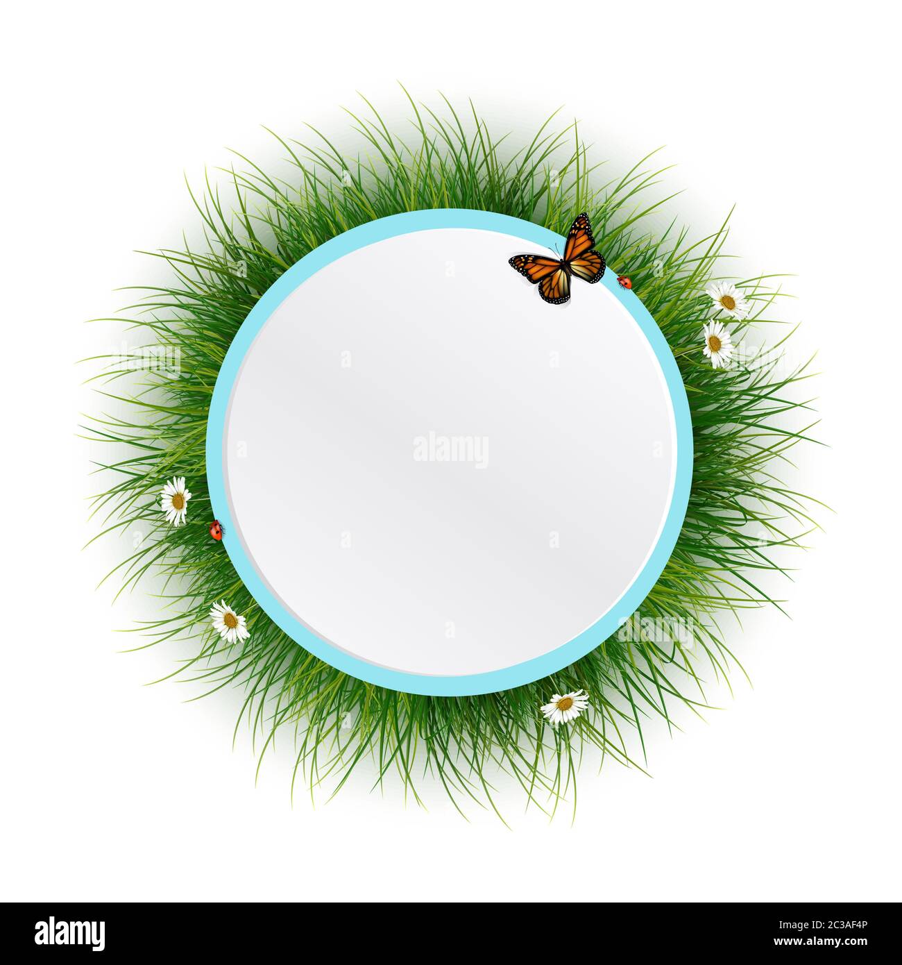 Grass circle frame round Cut Out Stock Images & Pictures - Alamy