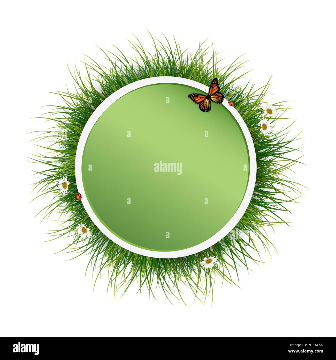 Grass circle frame round Cut Out Stock Images & Pictures - Alamy