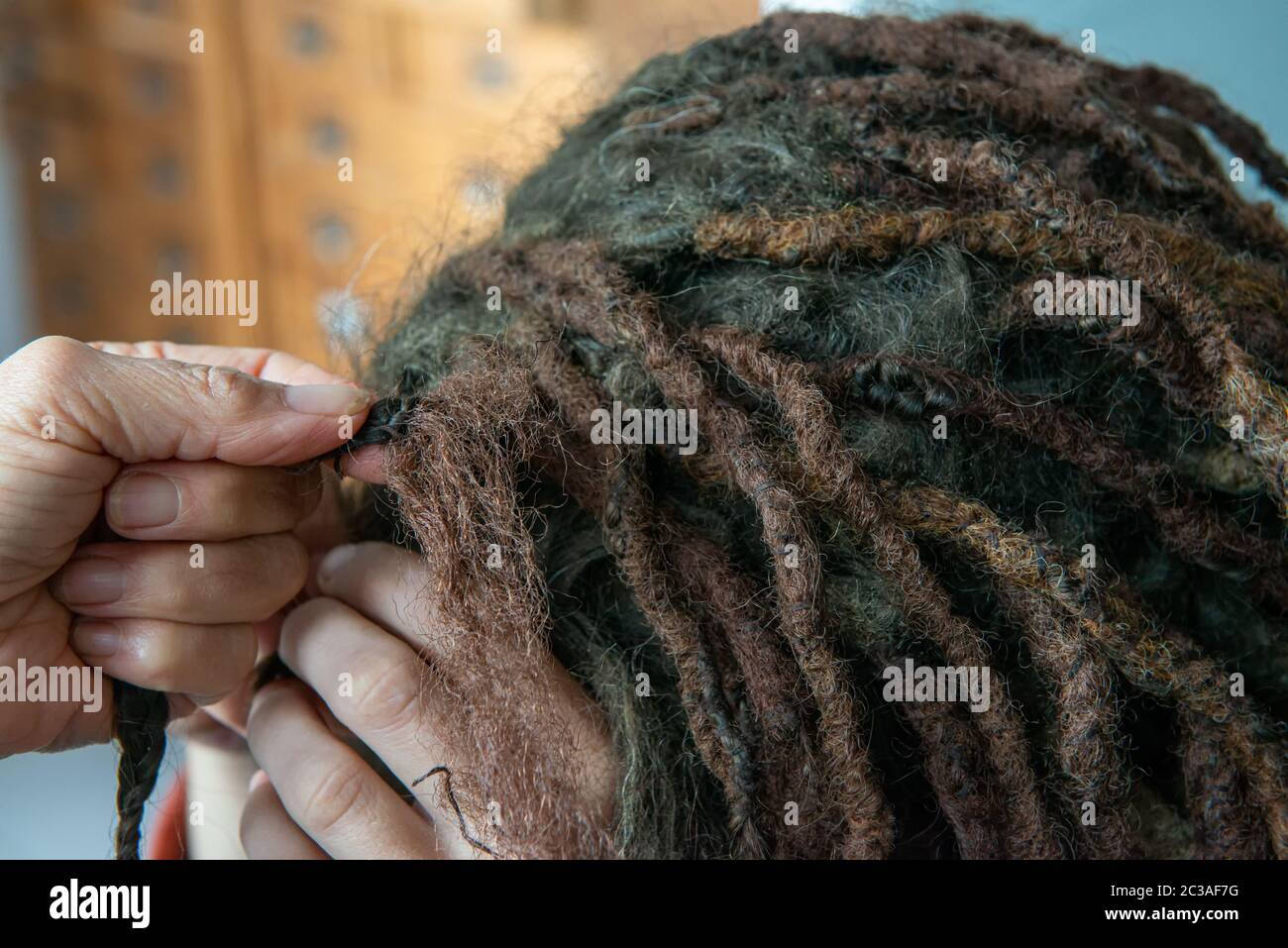 a close-up of dreadlocks, hairstyle Stock Photo - Alamy