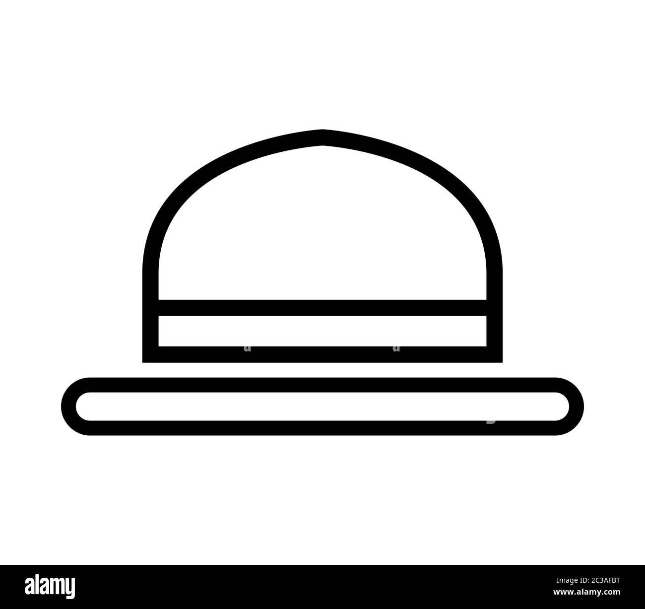 hat icon illustrated on white background Stock Photo - Alamy