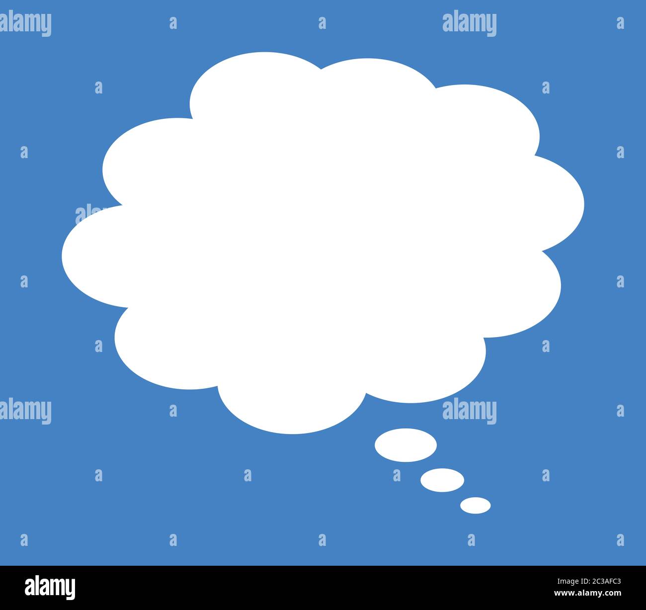 think cloud icon illustrated in vector on white background Stock Photo ...