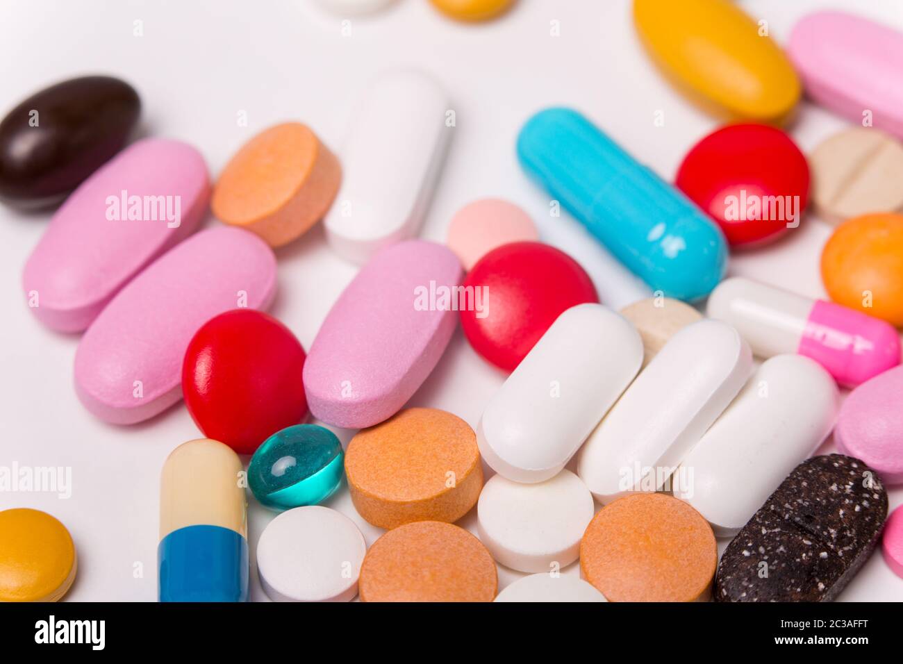 different Tablets pills capsule heap mix therapy drugs Stock Photo - Alamy