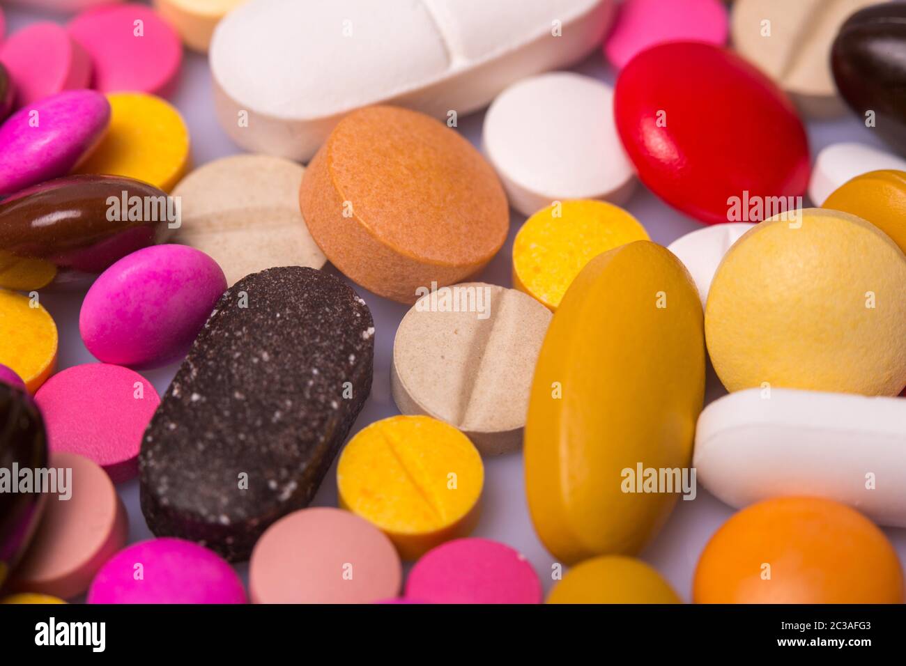 different Tablets pills capsule heap mix therapy drugs Stock Photo - Alamy
