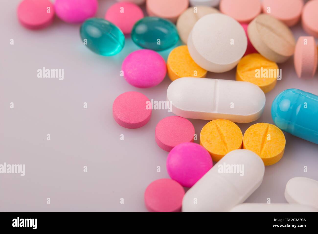 different Tablets pills capsule heap mix therapy drugs Stock Photo - Alamy