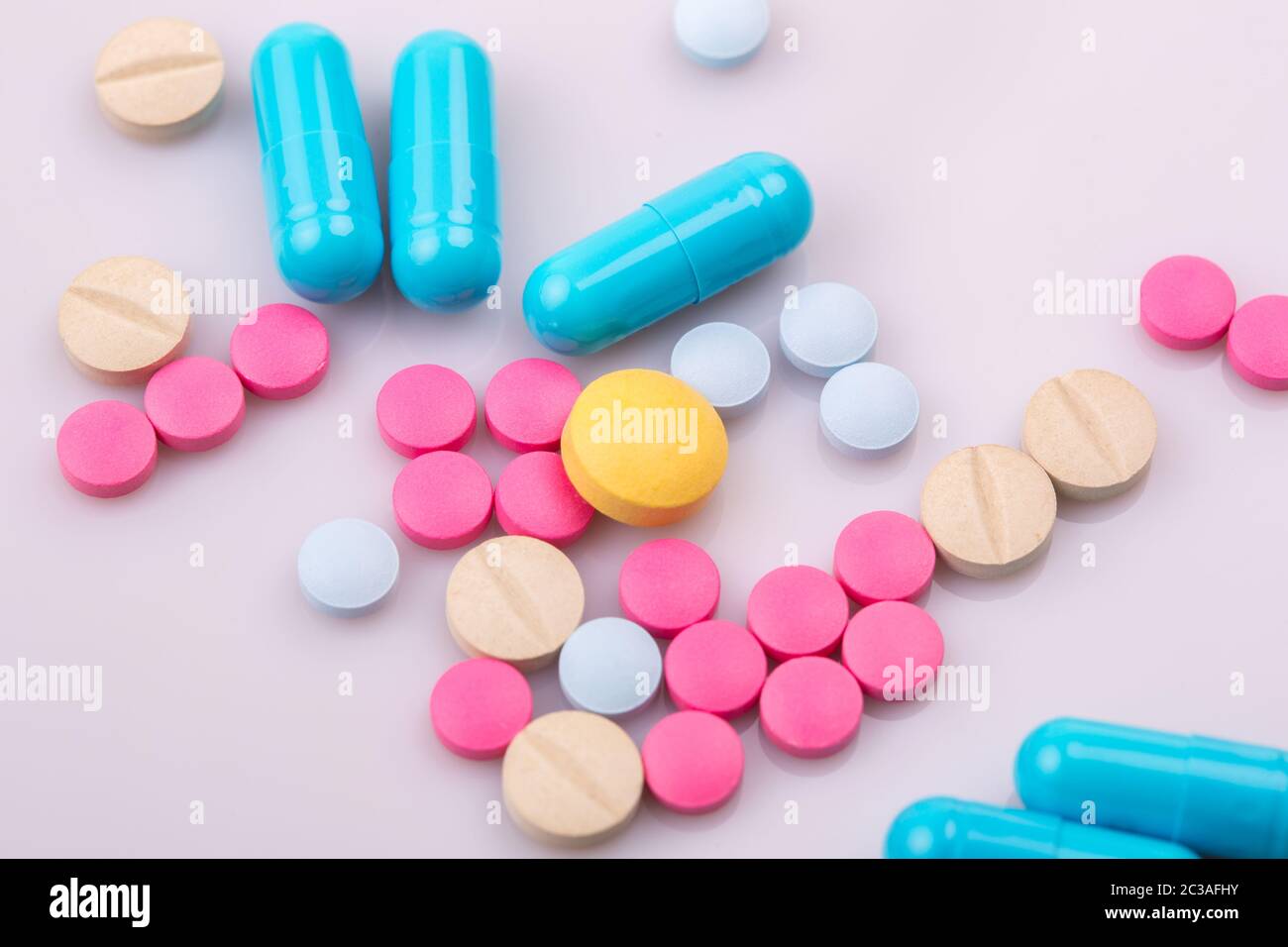 different Tablets pills capsule heap mix therapy drugs Stock Photo - Alamy