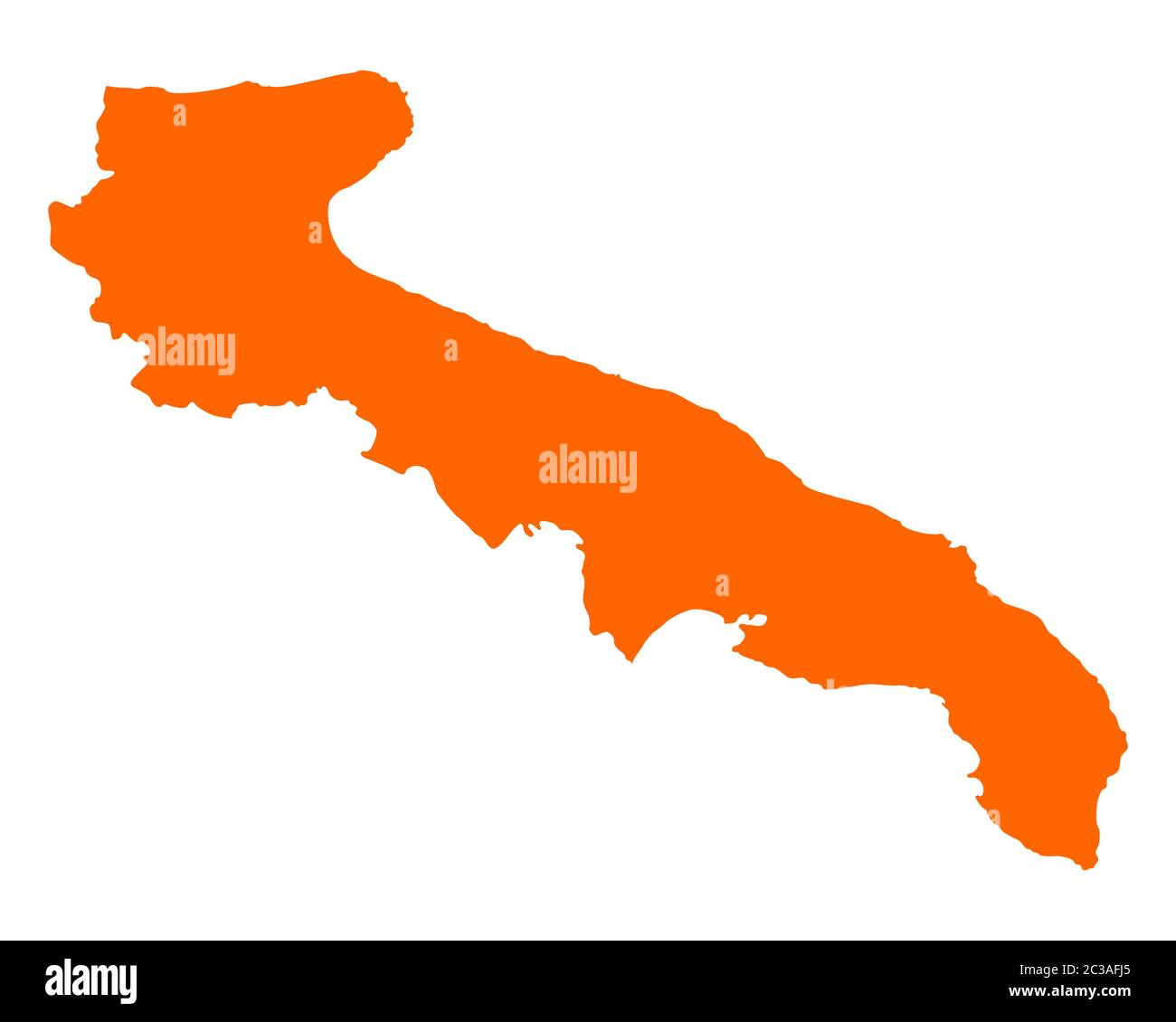 Map of Apulia Stock Photo - Alamy