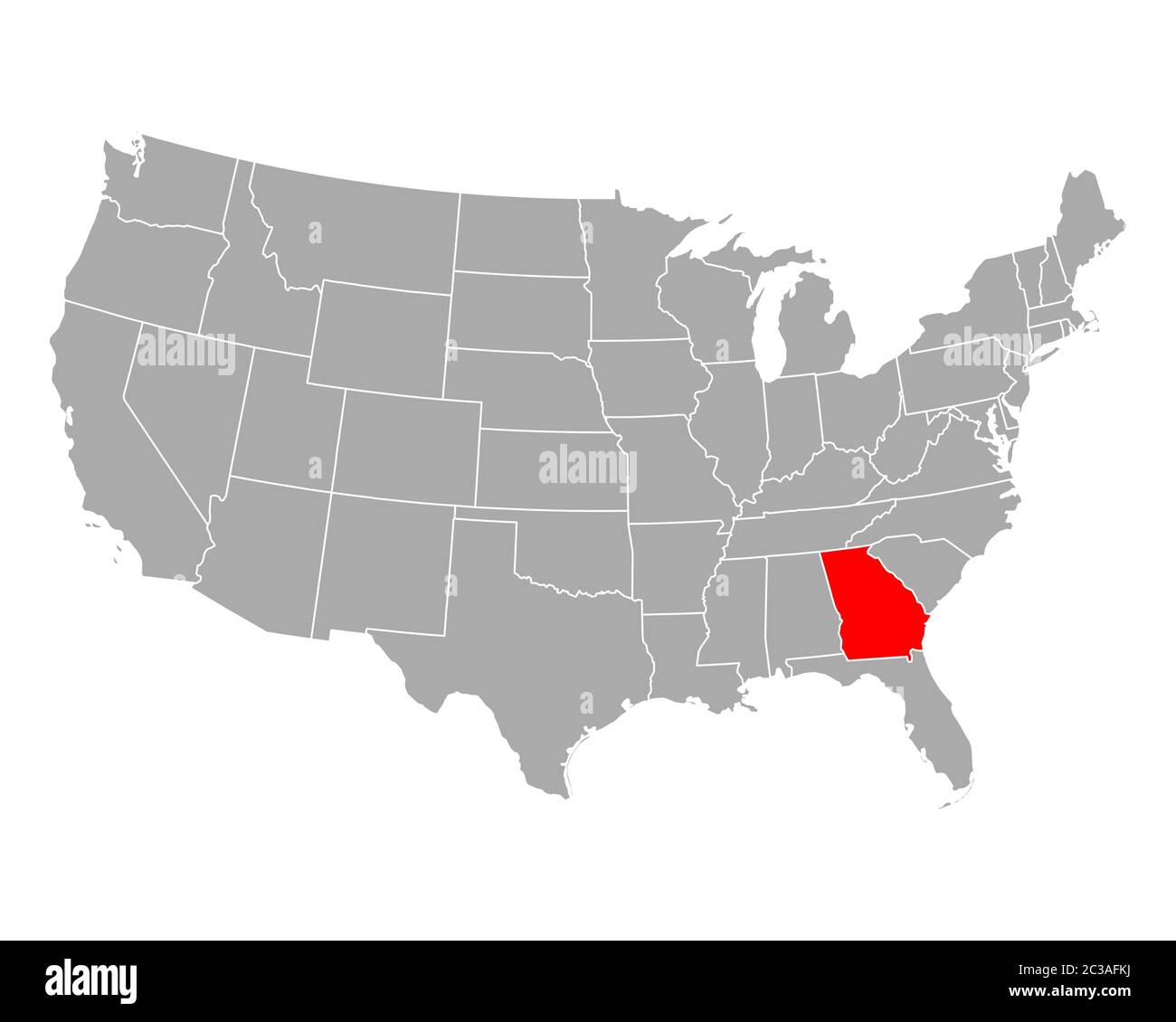 Map of Georgia in USA Stock Photo - Alamy