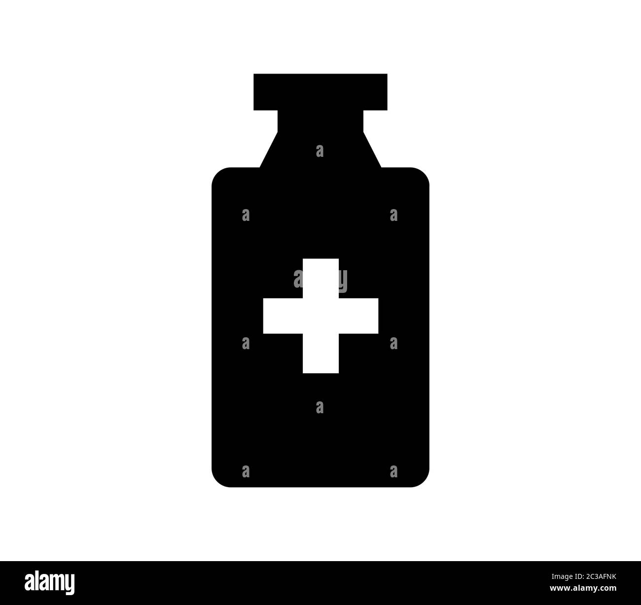 medical bottle icon illustrated in vector on white background Stock ...