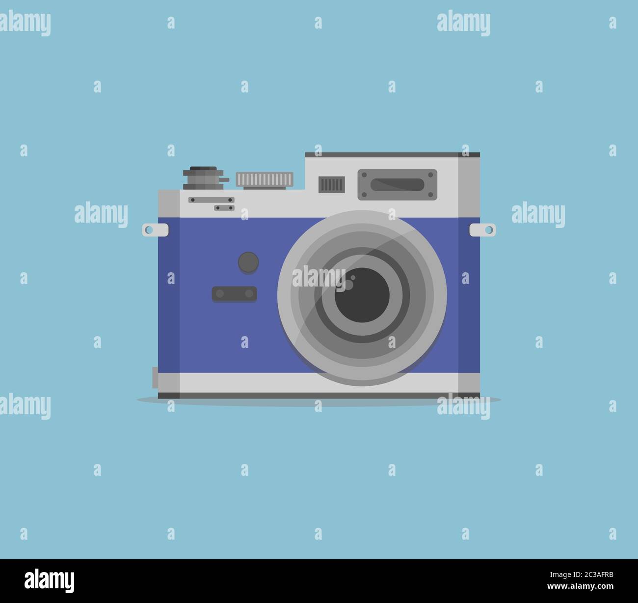 camera illustrated in vector on white background Stock Photo - Alamy