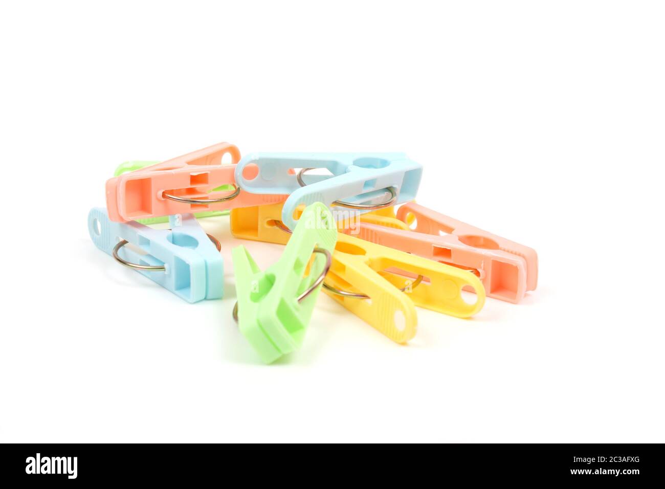 Washing pegs Cut Out Stock Images & Pictures - Alamy