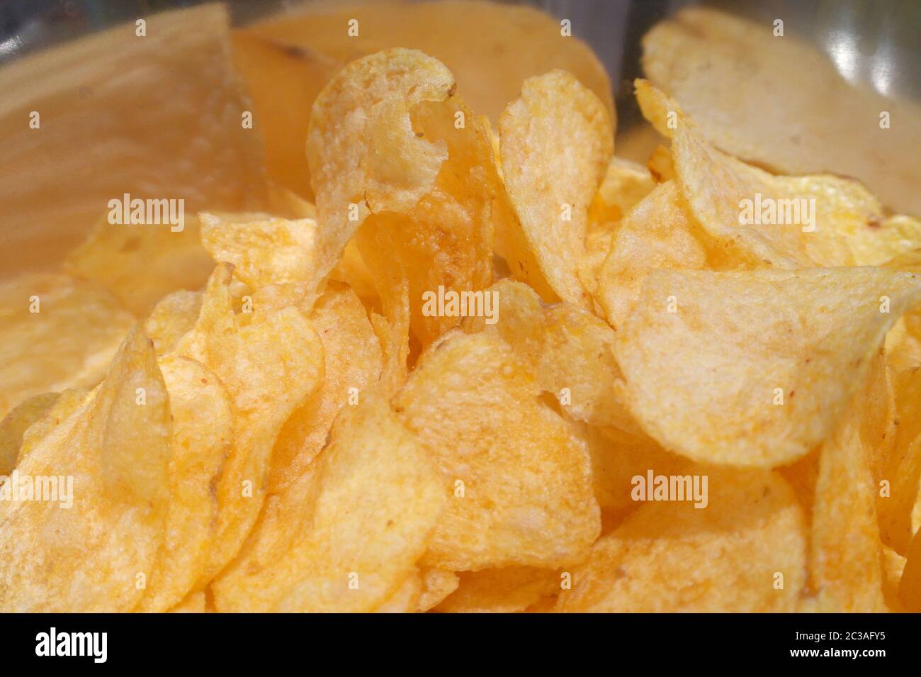 Abstract background from potatoes chips Stock Photo - Alamy